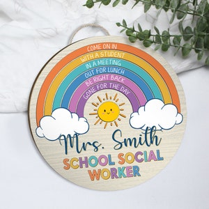 Personalized Welcome Sign, School Social Worker Office Sign, Social ...
