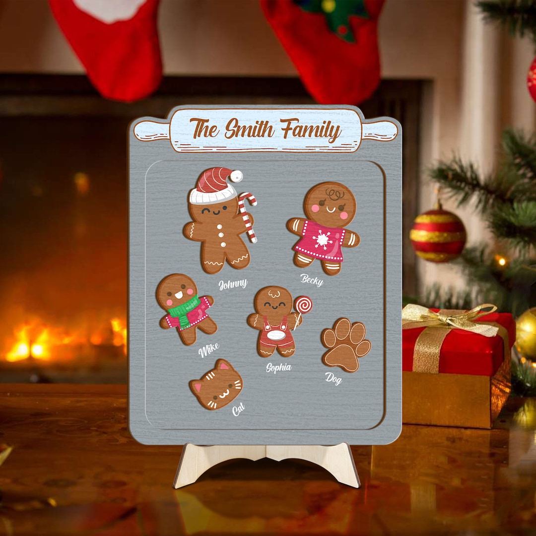 Personalized Gingerbread Cookie Sheet, Custom Ginger Bread Keepsake ...