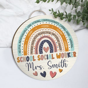 Personalized Welcome Sign, School Social Worker Office Sign, Social ...