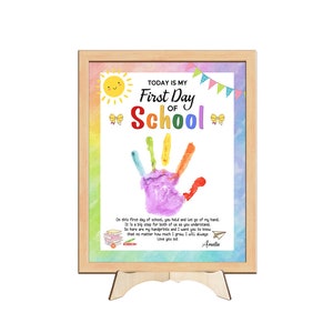 First Day of School Handprint Art, Preschool Kindergarten Prek ...