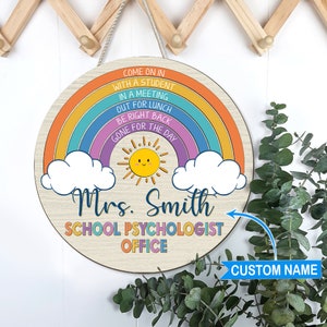 Personalized Welcome Sign, School Social Worker Office Sign, Social ...