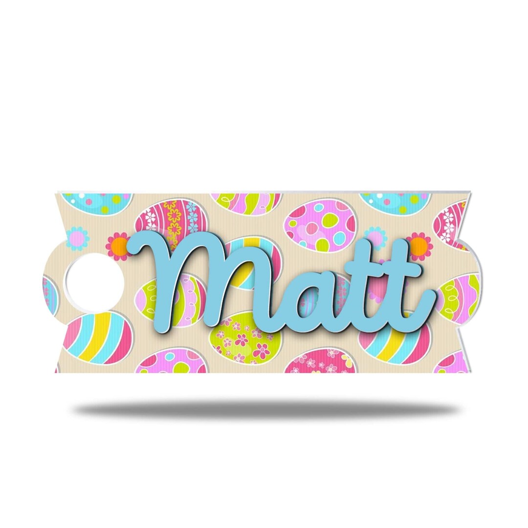 Personalized Tumbler Name Plate, Easter Eggs Stanley Name Plate ...