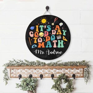 Math Teacher Sign, Math Decor,math Door Decor,math Class Chalkboard ...