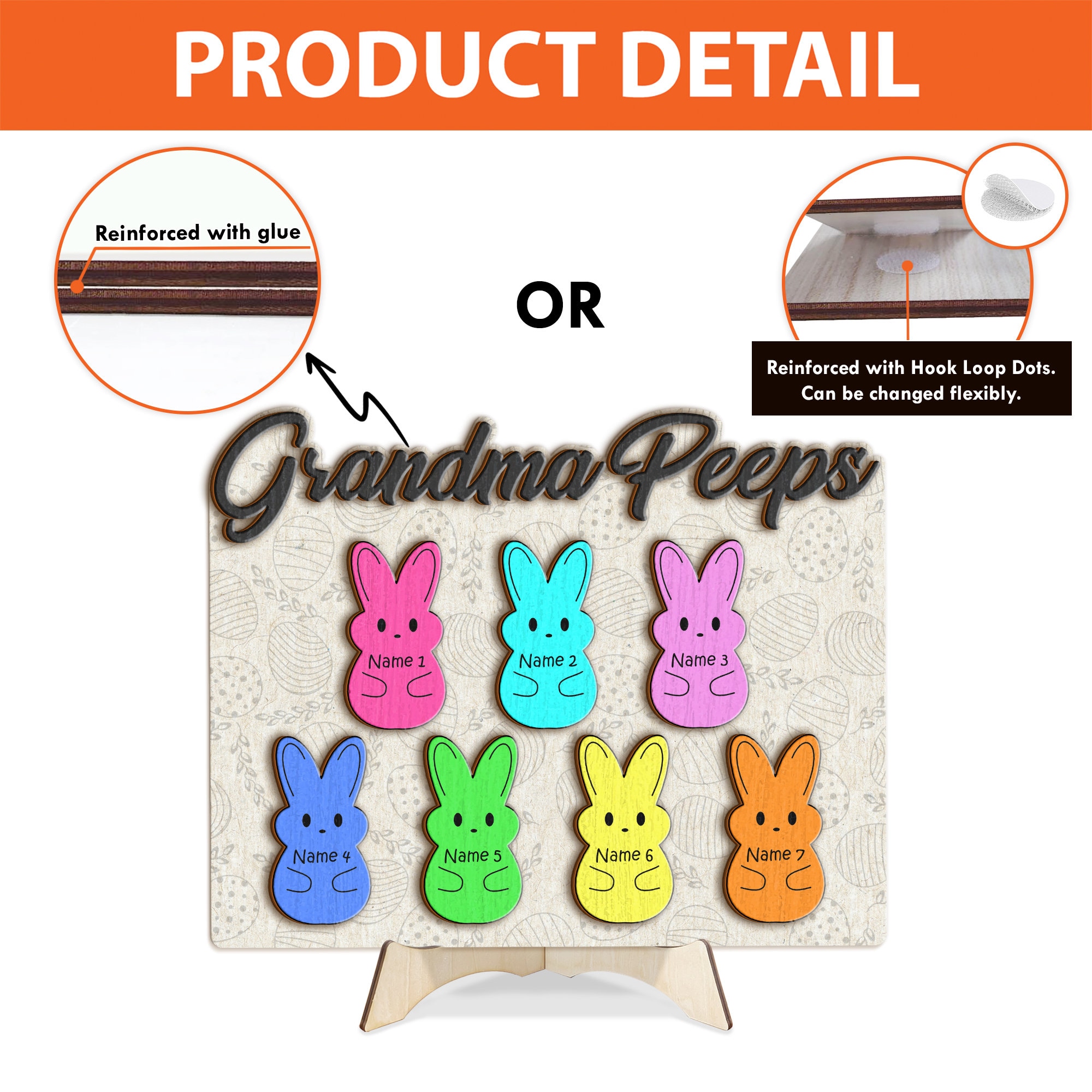 Add-on Personalized Easter Peeps Sign. Grandma Peeps Easter Sign ...
