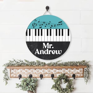 Music Teacher Sign, Music Classroom Door Hanger, Teacher Door Hanger ...