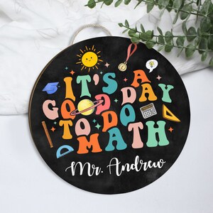 Math Teacher Sign, Math Decor,math Door Decor,math Class Chalkboard ...