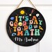 Math Teacher Sign, Math Decor,math Door Decor,math Class Chalkboard ...