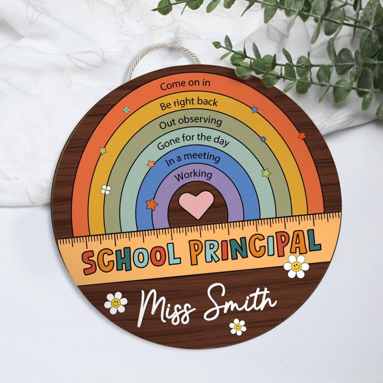 Personalized School Principal Door Sign, Principal Counselor Gift ...