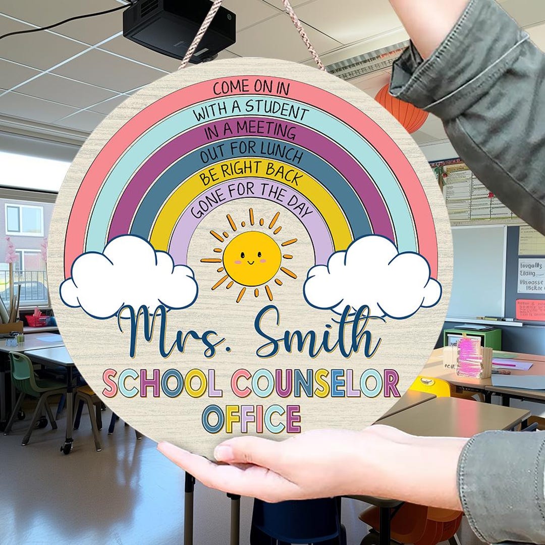 School Counselor Office Sign, Counselor Office Door Hanger, Teacher ...