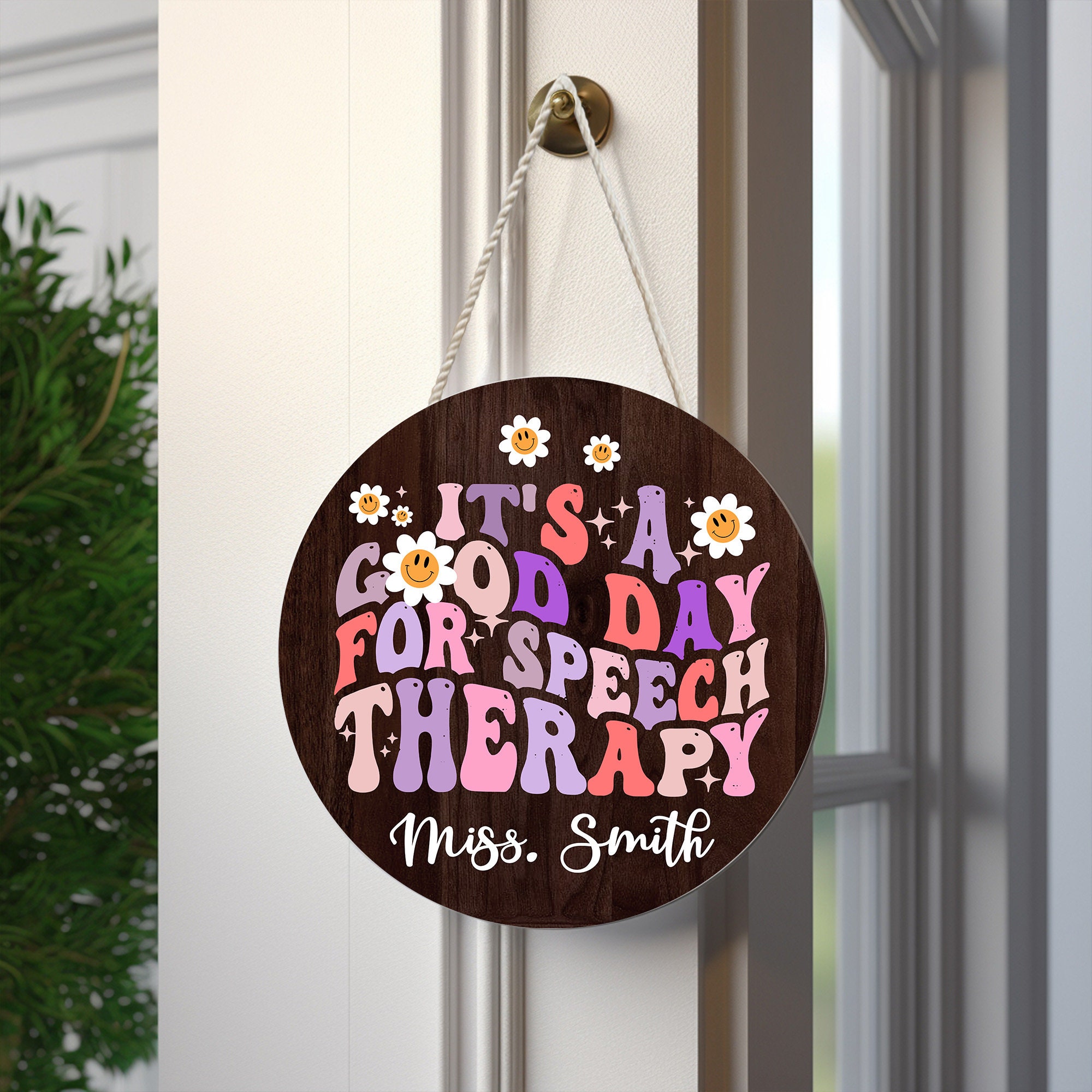 Speech Therapist Door Sign, Speech Therapy Decor,speech Therapy Door ...