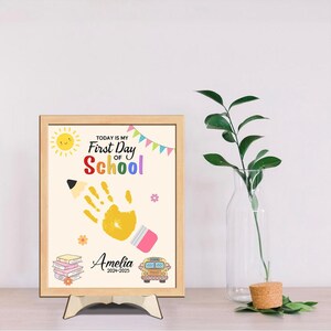 First Day of School Handprint Craft, Back to School Printable, Memory ...