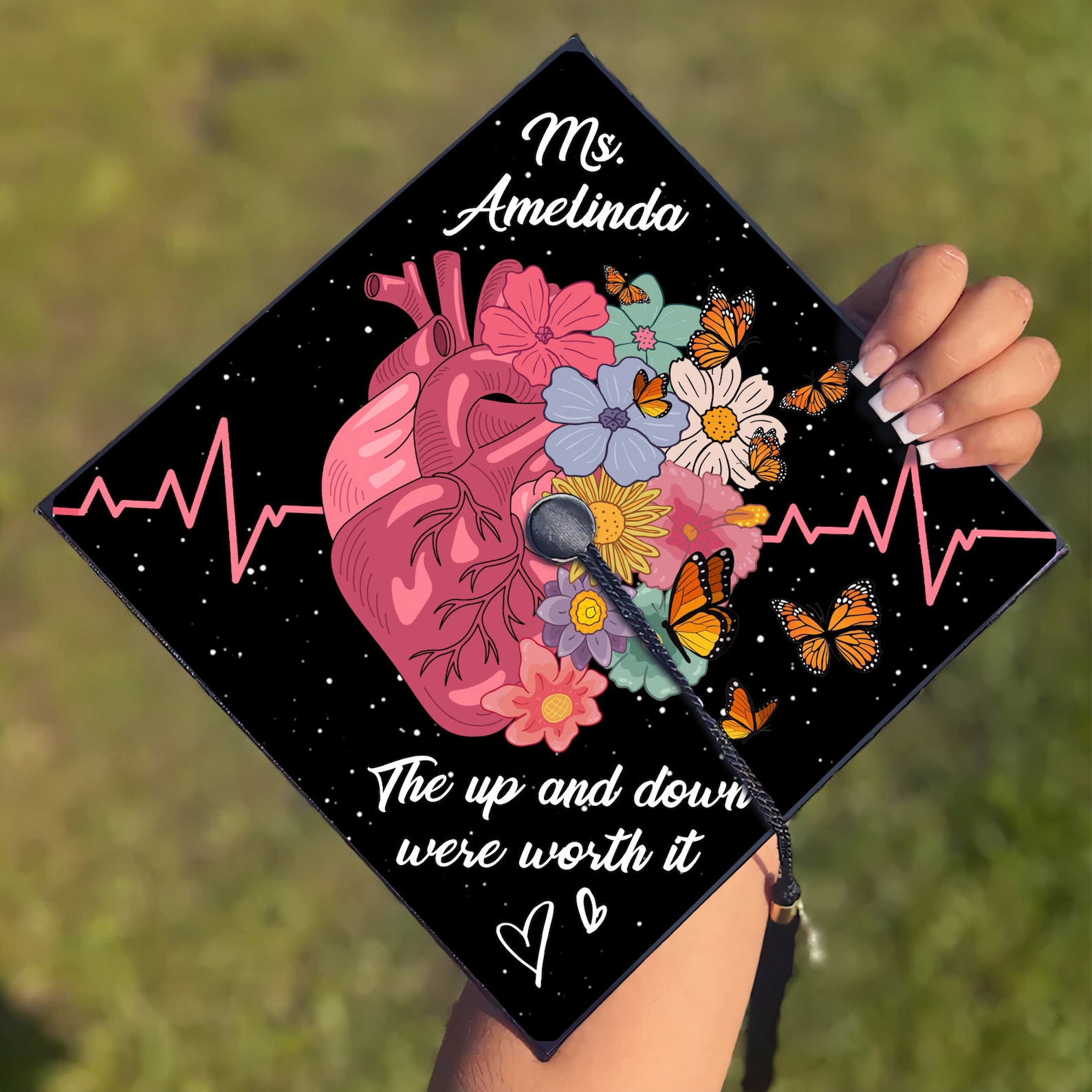 Custom Nursing Graduation Cap Topper, Personalized Grad Cap Topper for ...