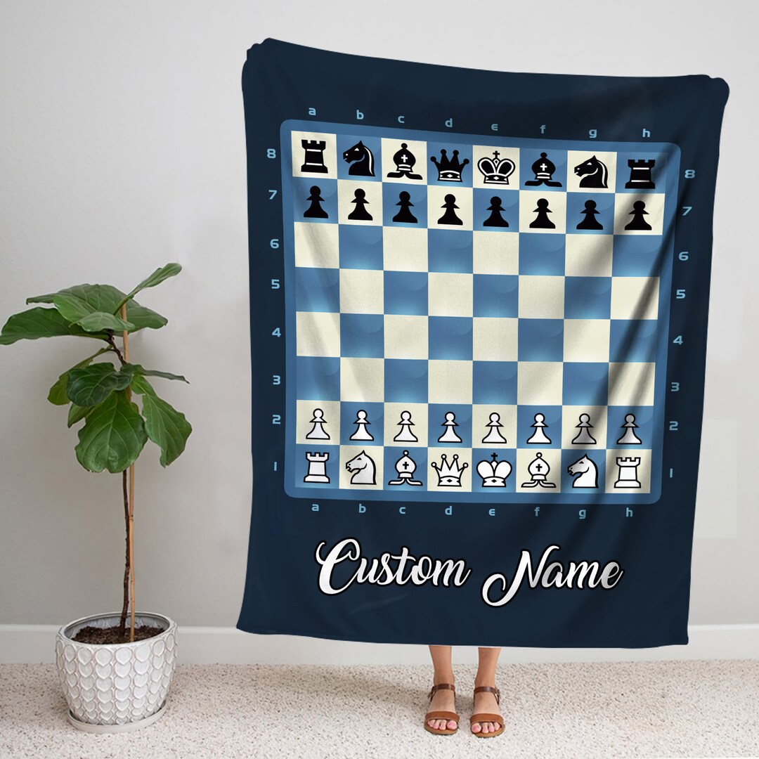 Personalized Chess Player Name Blanket, Chess Player Custom Name ...