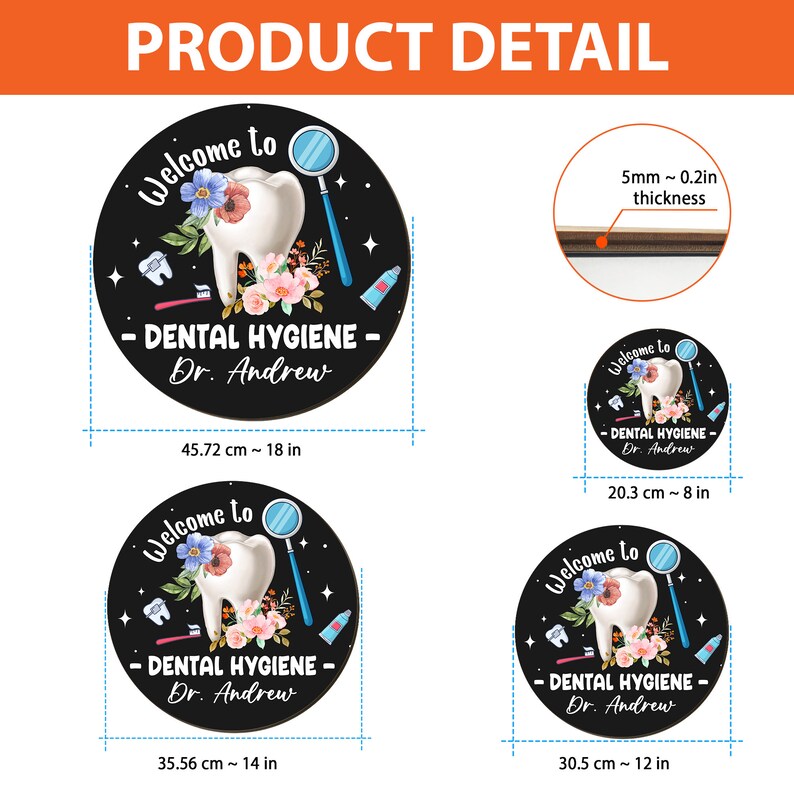 Personalized Dental Hygiene Door Sign,dental Hygiene Welcome Sign ...
