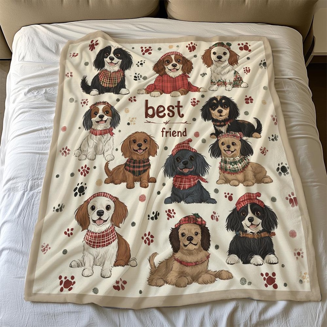 Cavalier King Charles Spaniel Blanket, Sherpa Blanket, Fleece Blanket ...