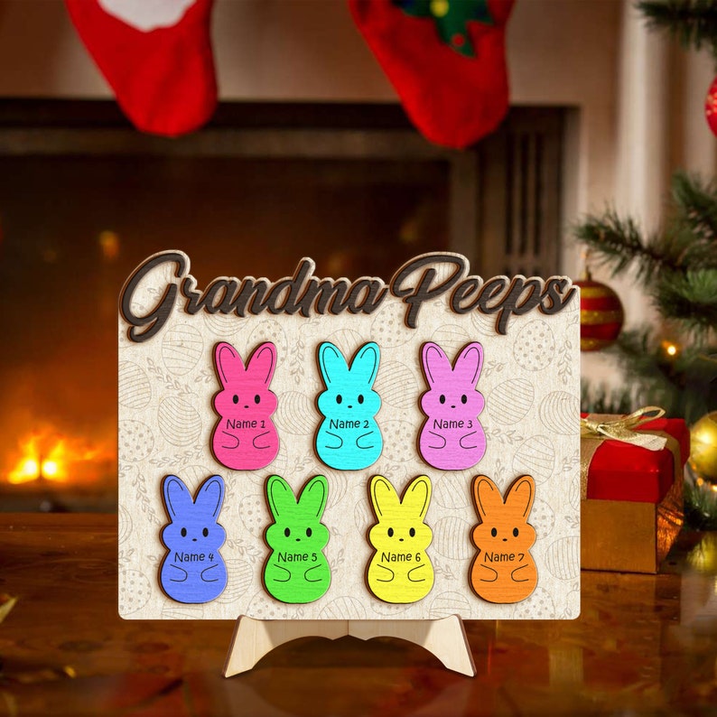 Add-on Personalized Easter Peeps Sign. Grandma Peeps Easter Sign ...