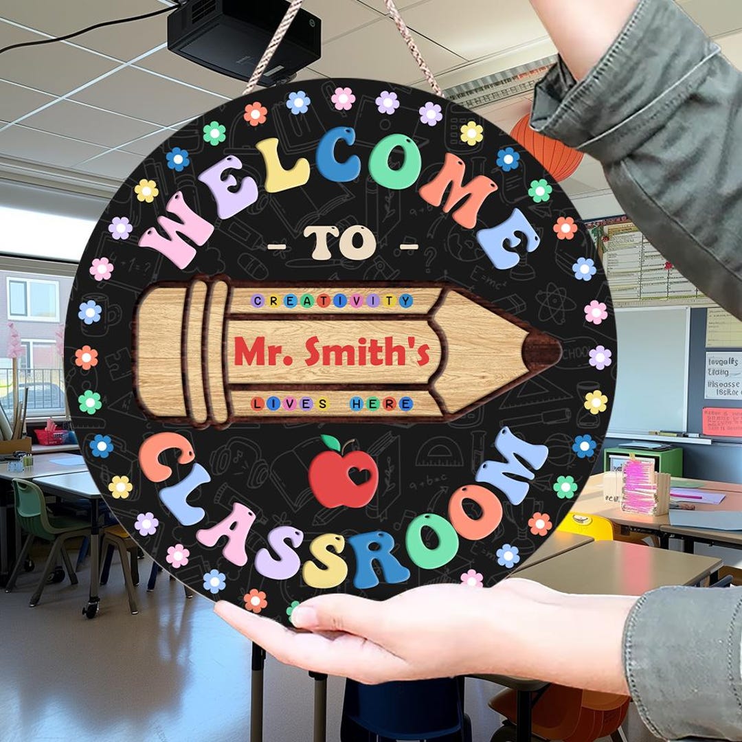 Welcome to Classroom Teacher Sign, Classroom Welcome Sign, Gift for ...