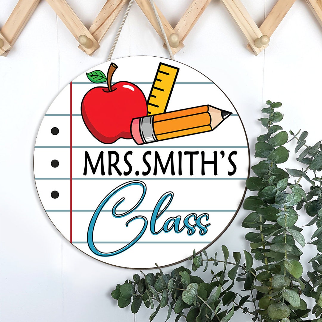Custom Teacher Door Sign, Teacher Name Sign, Classroom Welcome Sign ...
