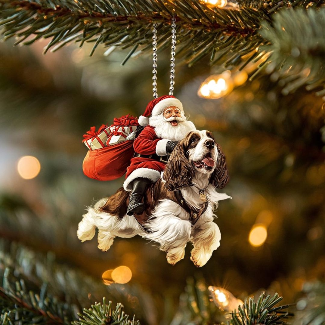 2D Grand Basset Griffon Vendeen Ornament, Santa Hats Acrylic Dog ...