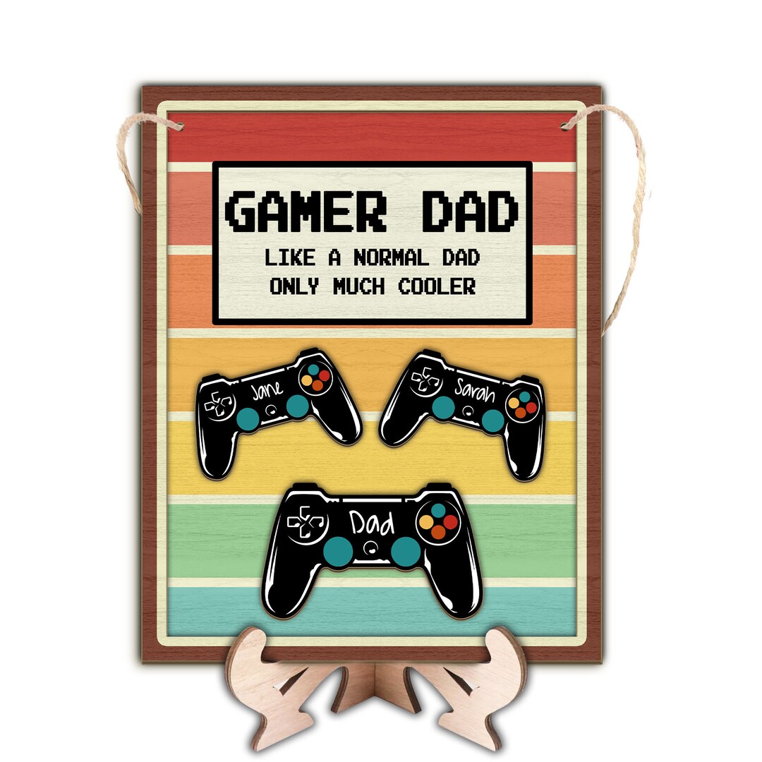 Funny Father Day Gamer Dad Gift Personalized Gamer Dad Just Like A ...