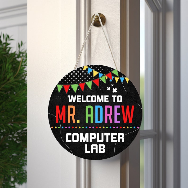 Welcome Sign,technology Class Door Sign,computers Teacher,information ...