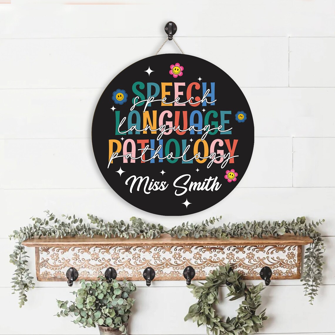 SLP Speech Language Pathology Sign, Speech Therapist Door Sign, Speech ...