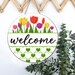 Spring Welcome Sign, Hello Spring Welcome Sign, Tulip Round Door Hanger ...