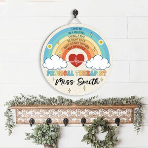 Physical Therapist Door Sign, Speech Therapy Decor, Physical Therapy ...