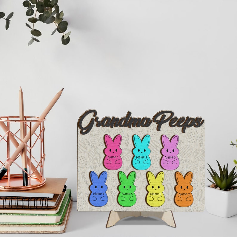 Add-on Personalized Easter Peeps Sign. Grandma Peeps Easter Sign ...