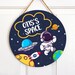 Personalized Space Name Sign, Children's Bedroom Decor, Space Door ...