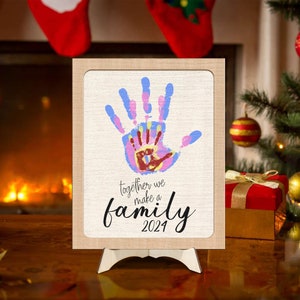2024 Family Sign Handprint Footprint Art Craft, Siblings Kids Baby Mom ...