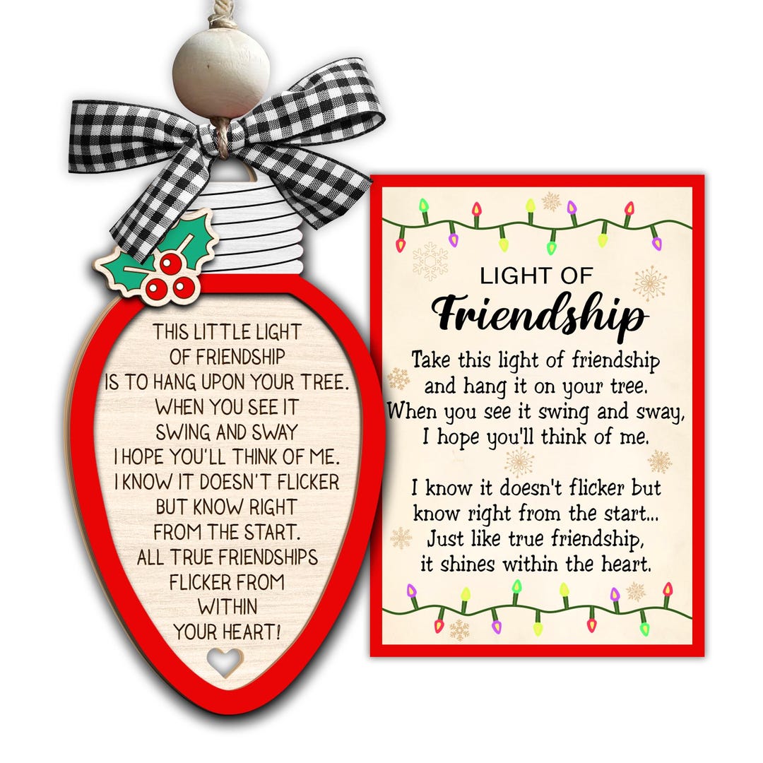 Light of Friendship Wood 3 Layers Ornament, Best Friends Christmas Tree ...