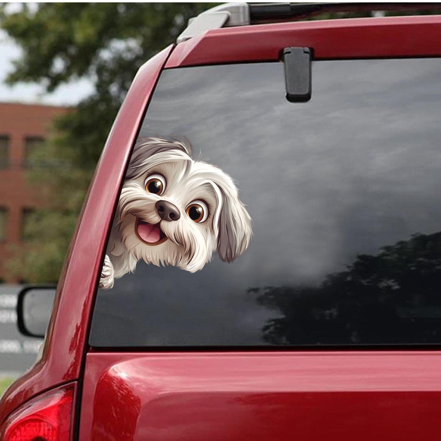 Havanese Dog Car Sticker, Dog Lover Gifts, Havanese Dog Car Sticker ...