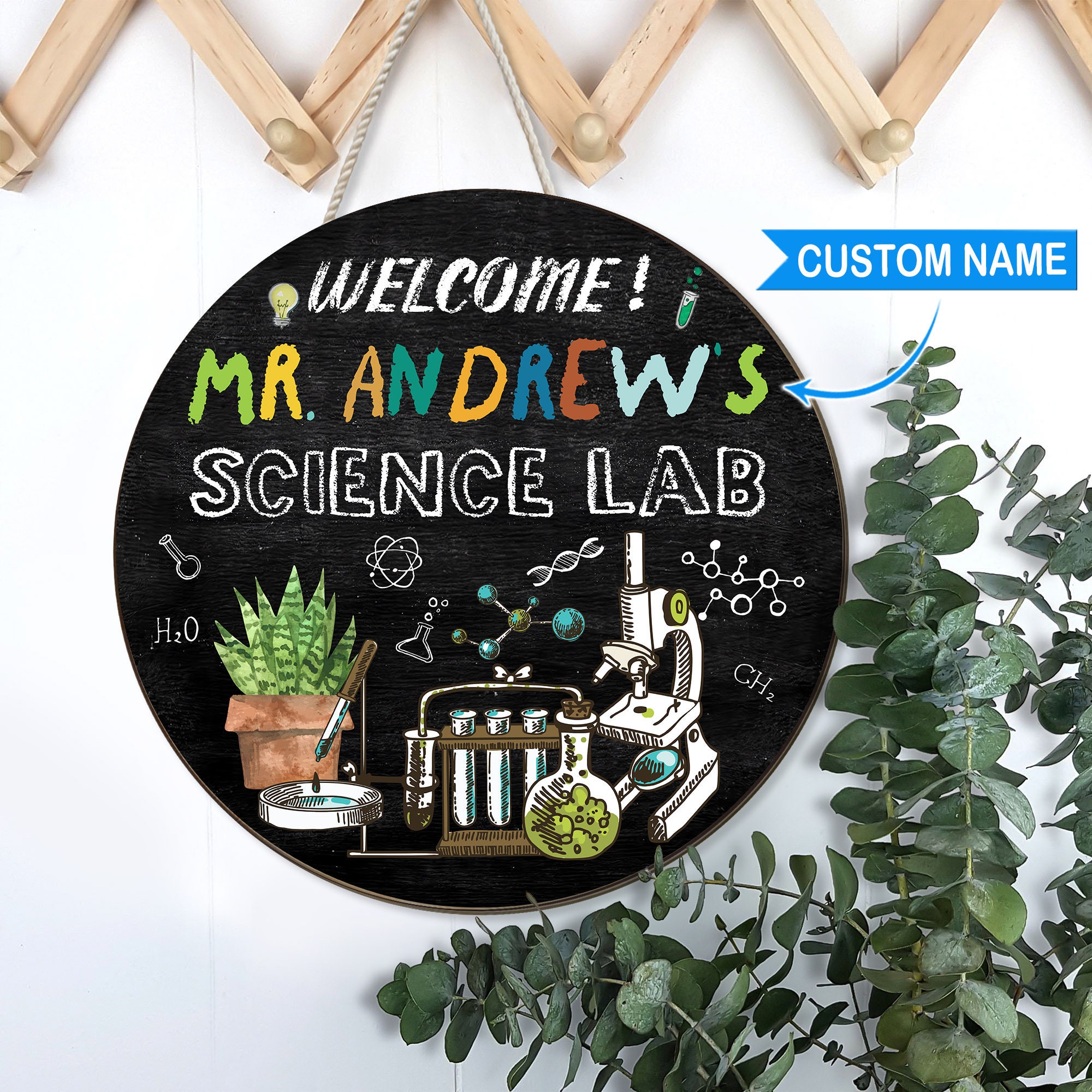 Science Teacher Teacher Door Sign Teacher Name Sign - Etsy