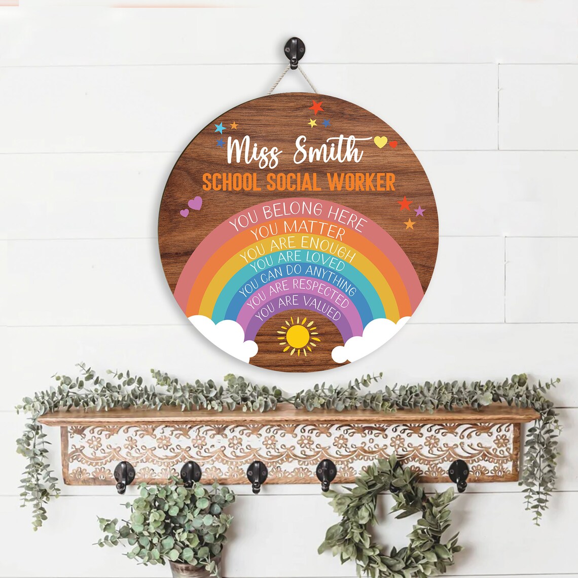 Personalized Welcome Sign, School Social Worker Office Sign, Social ...