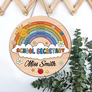 School Secretary Door Hanger, Secretary Gift, Secretaries Day ...