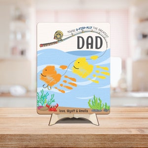 Handprint Art, Father's Day Gift, First Father's Day, Gift for Dad Love ...