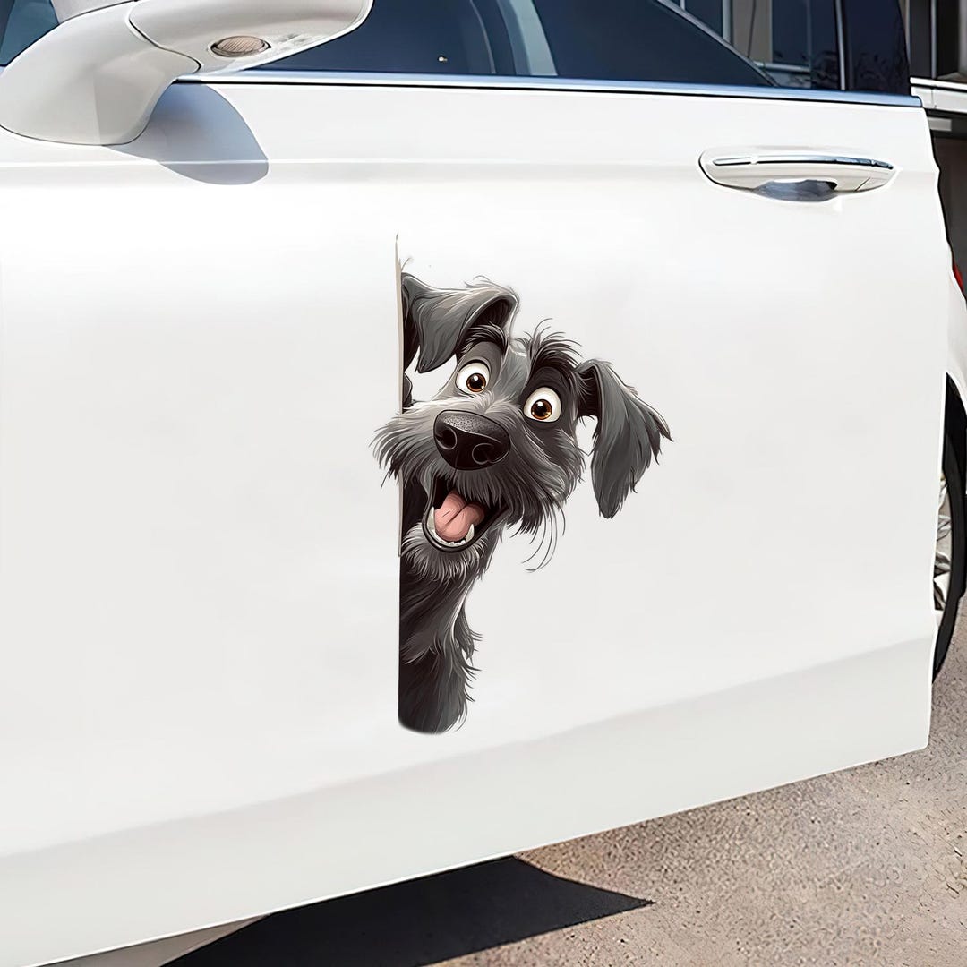 Irish Wolfhound Dog Car Sticker, Dog Lover Gifts, Irish Wolfhound Dog ...