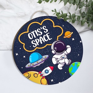Personalized Space Name Sign, Children's Bedroom Decor, Space Door ...