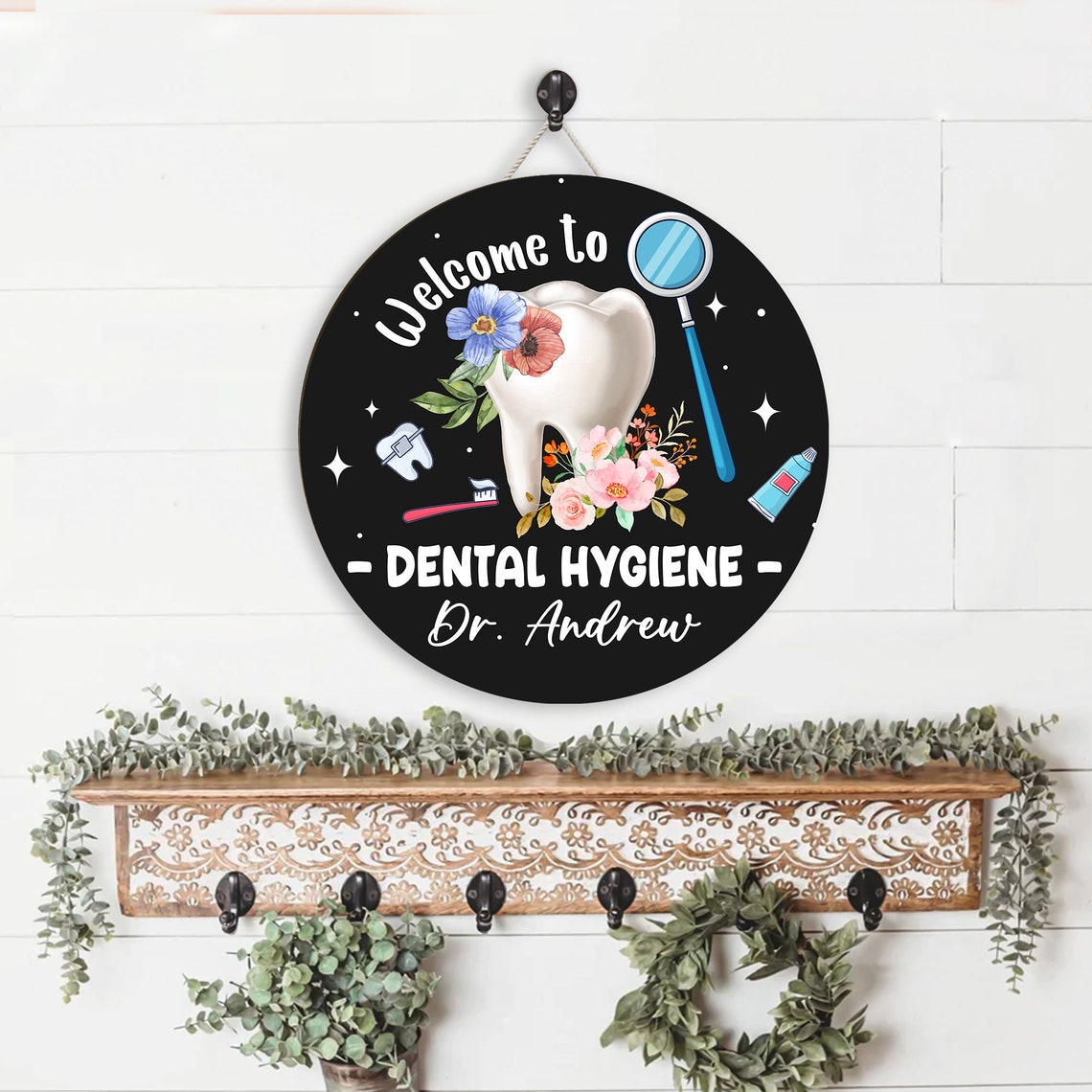 Personalized Dental Hygiene Door Sign,dental Hygiene Welcome Sign ...