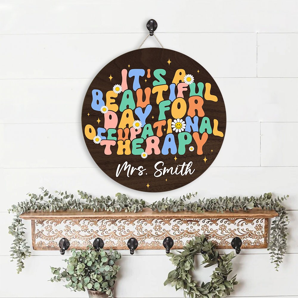 Retro Occupational Therapy Door Sign, Occupational Therapist Sign ...