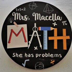 Math Teacher Sign, Math Decor,math Door Decor,math Class Chalkboard ...