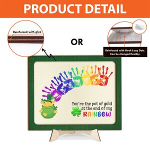Rainbow & Pot of Gold Handprint Sign Art Craft Kids Baby Toddler Craft ...