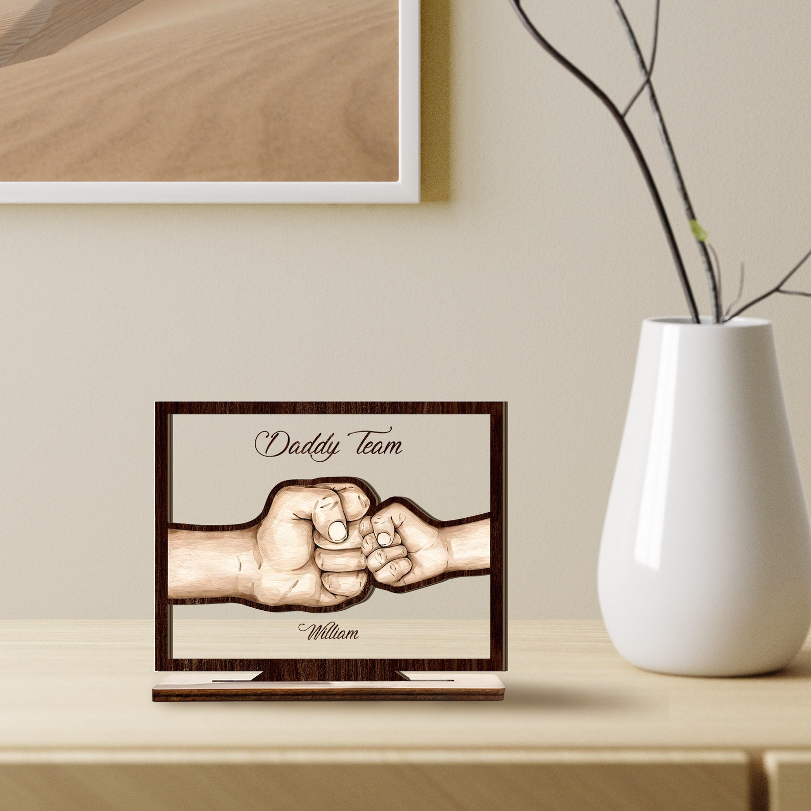 Fist Bump Personalised Dad Fathers Day Gift Gift From Kids - Etsy
