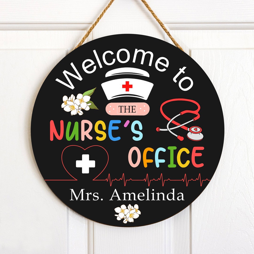 Personalized Nurse Door Hanger, Nurse Door Sign, New Nurse Gift, School ...