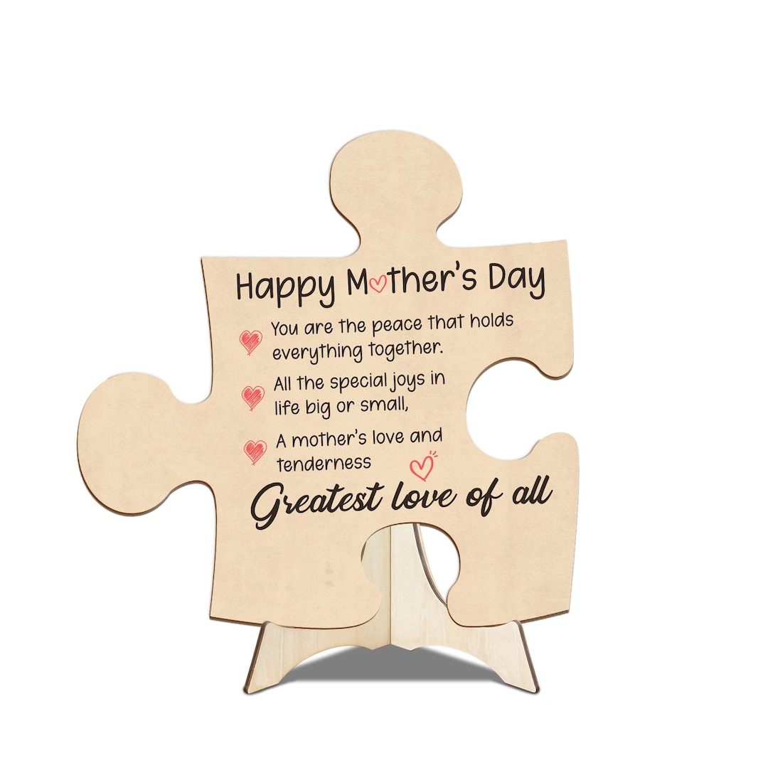 Mothers Day Puzzle Piece Poem Sign, Mom Puzzle Jigsaw Sign, Mother Sign ...