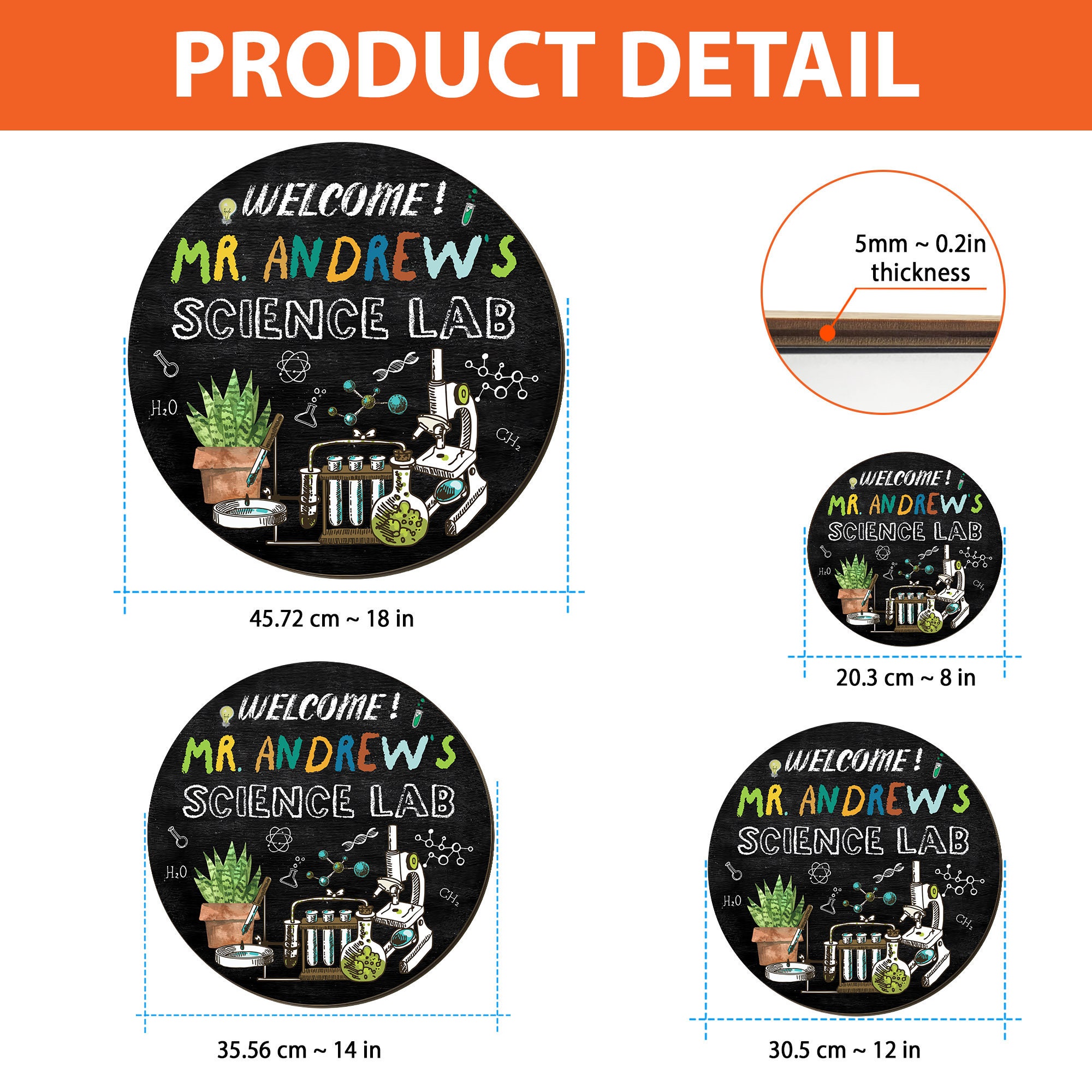 Science Teacher Teacher Door Sign Teacher Name Sign - Etsy