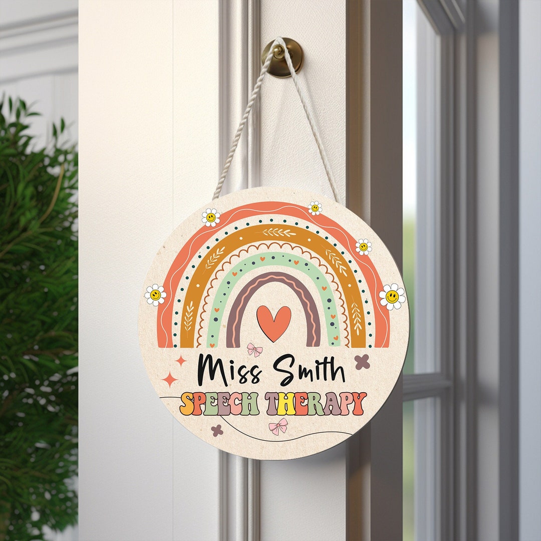 Speech Therapist Door Sign, Speech Therapy Decor,speech Therapy Door ...