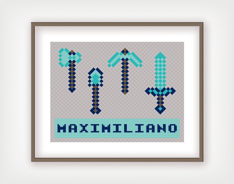 Minecraft Inspired Printable Name Sign | Personalized Name Poster ...