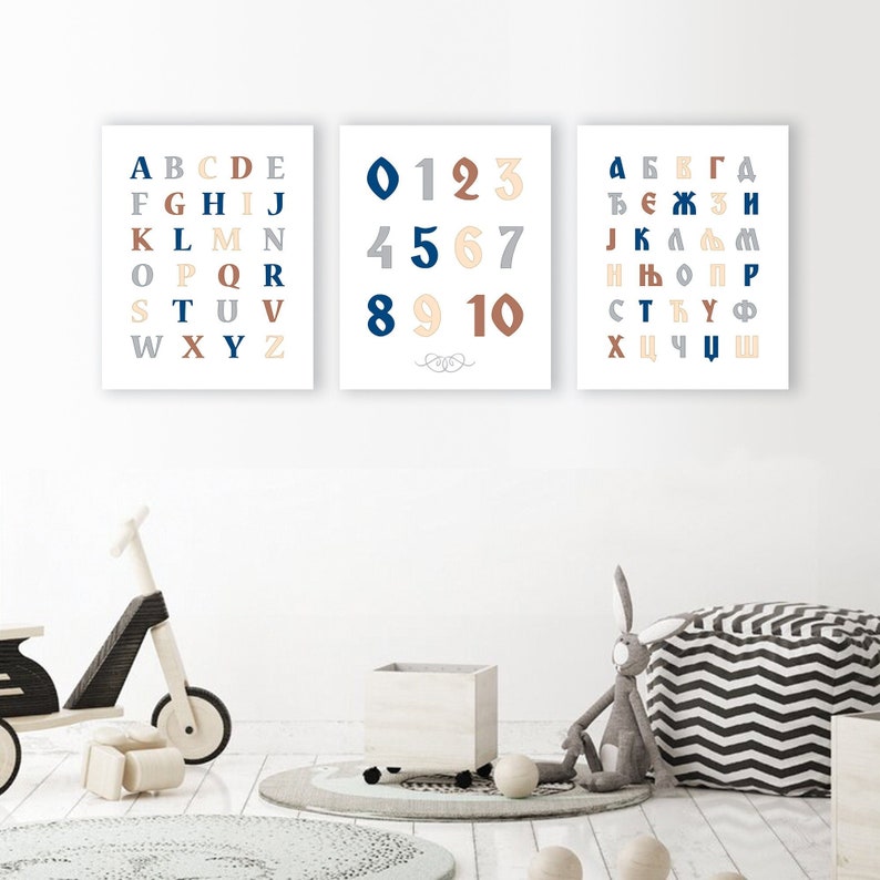Cyrillic Alphabet Printable Serbian and English Alphabet Set - Etsy